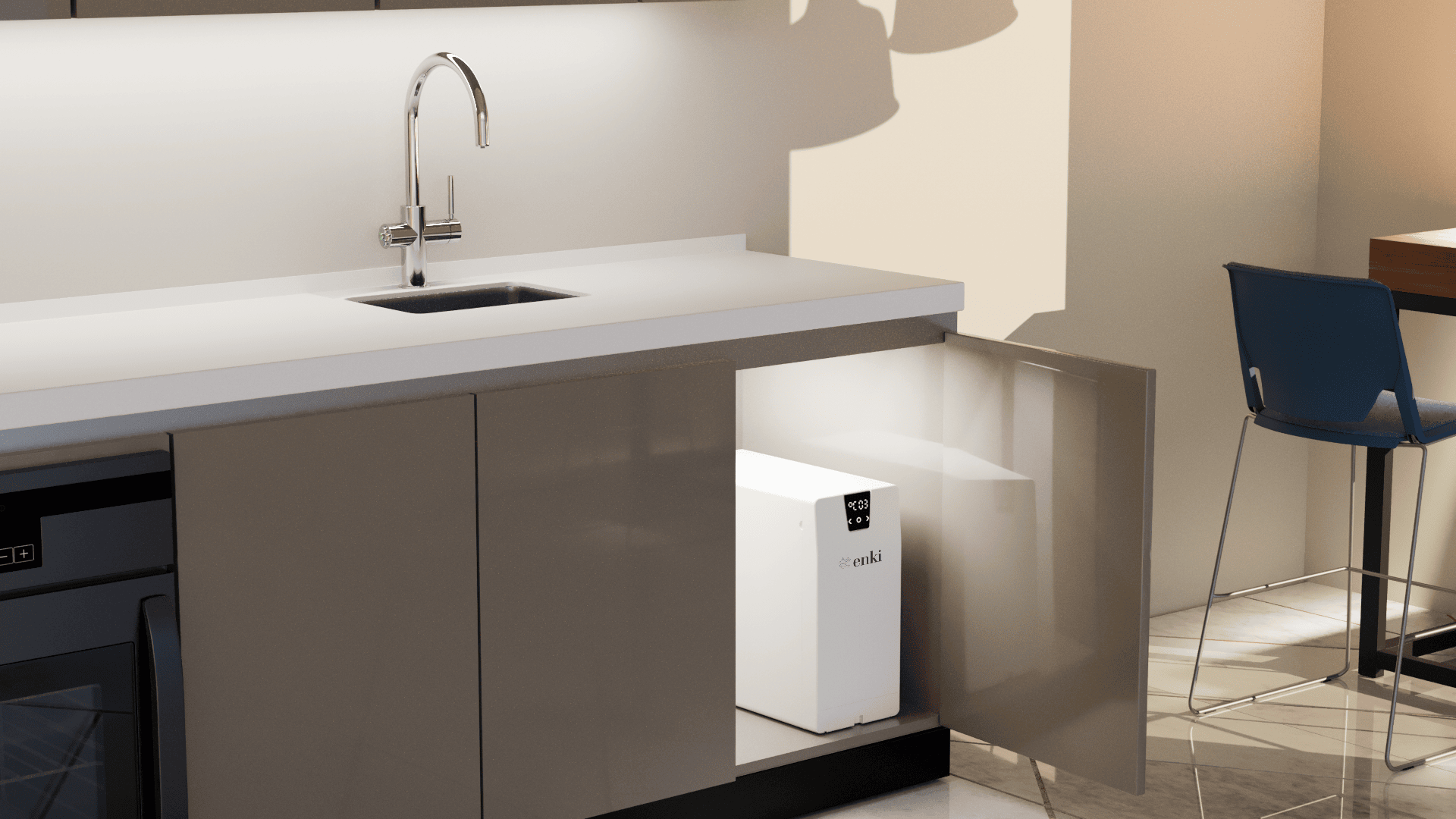 ENKI Tap Krom - komplet vandsystem med brus